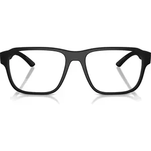 Prada 54mm Irregular Optical Glasses Rubber Black