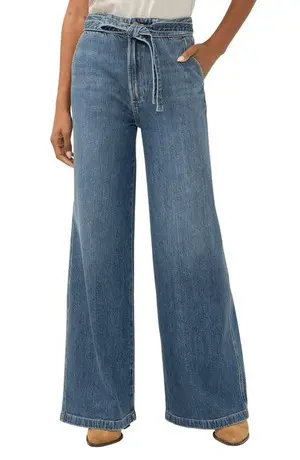 SILVER JEANS CO. Belted High-rise Wide Leg Jeans