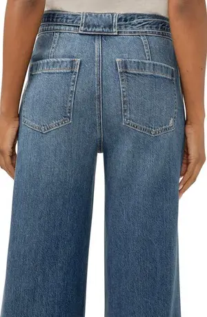 SILVER JEANS CO. Belted High-rise Wide Leg Jeans