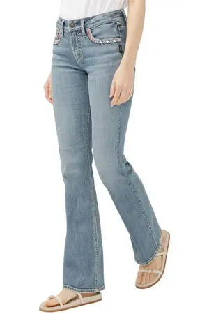 SILVER JEANS CO. Suki Americana Curvy Mid Rise Bootcut Jeans