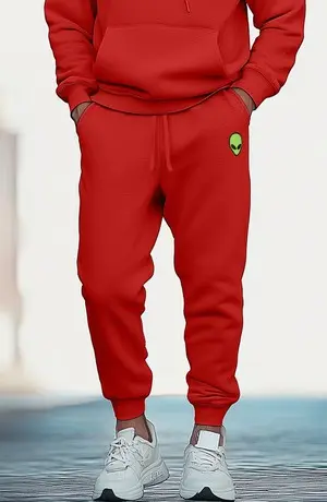 DALIX Alien Design Sweatsuit Set - Red
