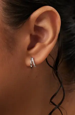 ANA LUISA Double Hoop Earrings - Silver