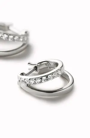 ANA LUISA Double Hoop Earrings - Silver