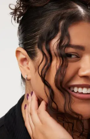 ANA LUISA Double Hoop Earrings - Silver