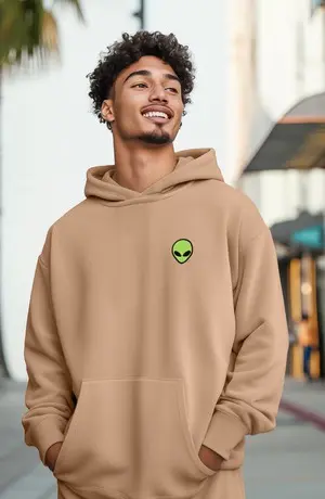 DALIX Relaxed Fit Fleece Sweatsuit - Camel