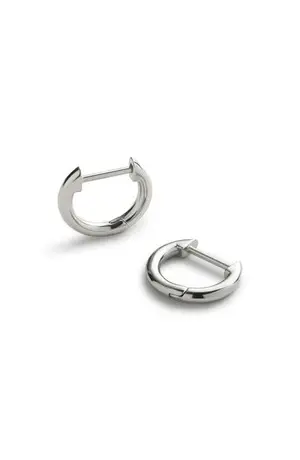 ANA LUISA Sterling Mini Huggie Earrings - Silver