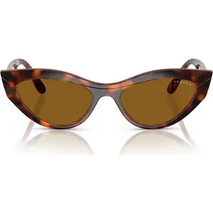 VOGUE 52mm Polarized Cat Eye Sunglasses - Dark Havana