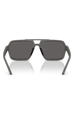 Prada 59mm Pilot Sunglasses - Grey Mirror Silver