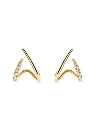 ANA LUISA Aurora Huggie Stud Earrings - Gold