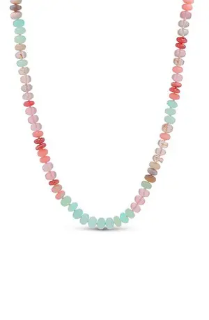 Sheryl Lowe Multi-opal Knotted Necklace - Light Opal / Sterling Silver