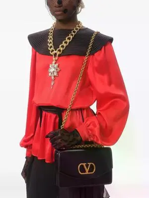 Valentino Garavani Elasticated-waistband Blouse - Red