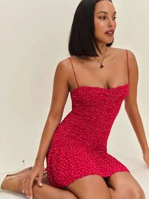 REFORMATION Janessa Mini Dress - Red