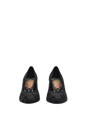 Burberry Check Suede Trinket Pumps