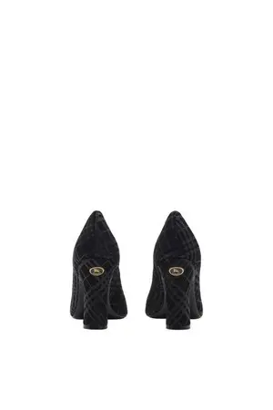 Burberry Check Suede Trinket Pumps