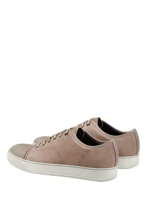 LANVIN Dbb1 Suede And Leather Sneakers - Beige