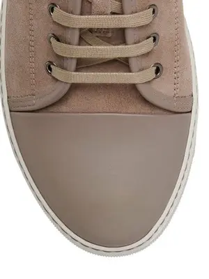 LANVIN Dbb1 Suede And Leather Sneakers - Beige