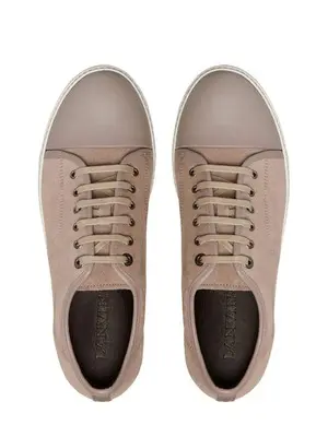 LANVIN Dbb1 Suede And Leather Sneakers - Beige