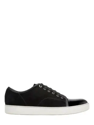 LANVIN DBB1 Suede And Patent Leather Sneakers Black