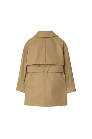 Burberry Cotton Hooded Trench Coat - Sand