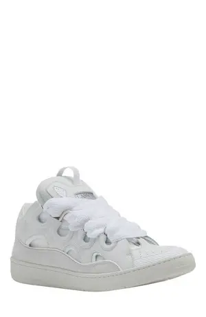 LANVIN Curb Leather Sneakers - White