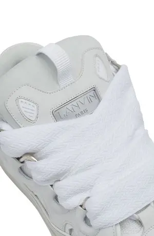 LANVIN Curb Leather Sneakers - White