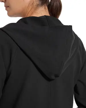 Lyssé Cotton Zip Up Hoodie Sweatshirt - Black