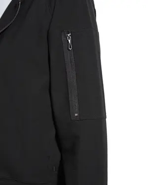 Lyssé Cotton Zip Up Hoodie Sweatshirt - Black