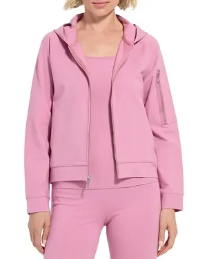 Lyssé Cotton Zip Up Hoodie Sweatshirt - Pink Paradise