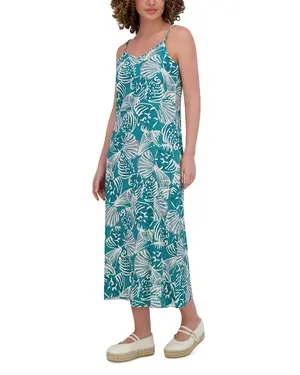 POINT Linen Blend A-line Slip Dress - Shells