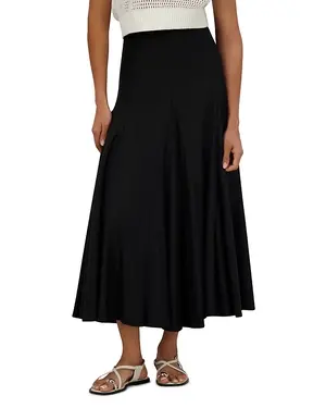 POINT Linen Gore Skirt - Black