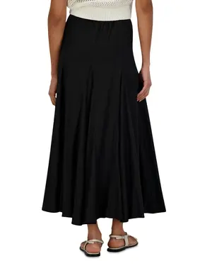 POINT Linen Gore Skirt - Black