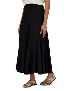 POINT Linen Gore Skirt - Black