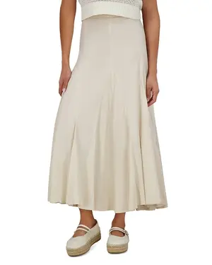 POINT Linen Gore Skirt - Ecru