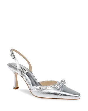 Badgley Mischka Gizelle Pumps - Silver Leather