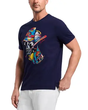 Robert Graham Skull Slugger Short Sleeve Graphic Tee
