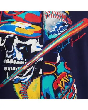 Robert Graham Skull Slugger Short Sleeve Graphic Tee