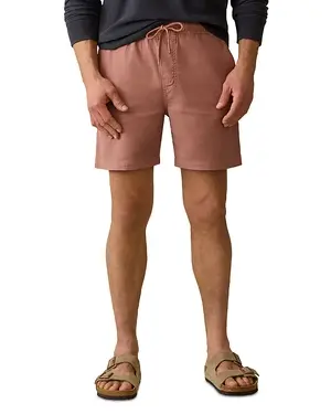 Faherty Brand Essential Drawstring 6.5" Shorts - Cedar Rose