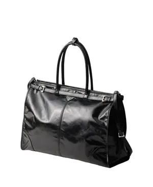 Prada Leather Tote Bag - Black