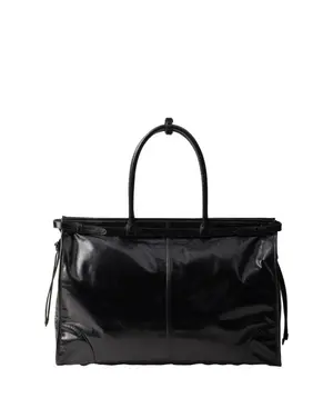 Prada Leather Tote Bag - Black