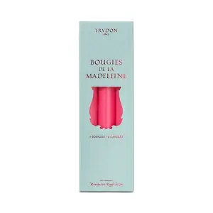 TRUDON Madeleine Taper Candles, Box Of 6 Bright Pink