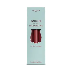 TRUDON Madeleine Taper Candles, Box Of 6 Burgandy