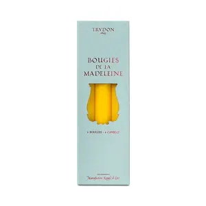 TRUDON Madeleine Taper Candles, Box Of 6 Yellow