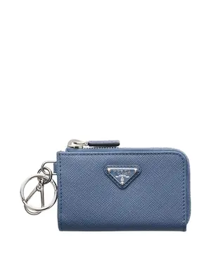 Prada Saffiano Leather Mini Pouch - Blue