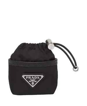 Prada Re-nylon Mini Pouch Bag Charm - Black