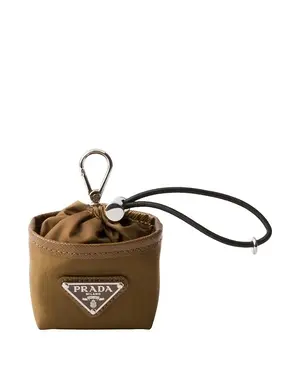 Prada Re-nylon Mini Pouch Bag Charm - Brown