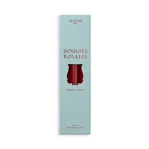 TRUDON Royale Taper Candles, Box Of 6 Burgandy