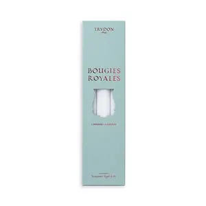 TRUDON Royale Taper Candles, Box Of 6 - White