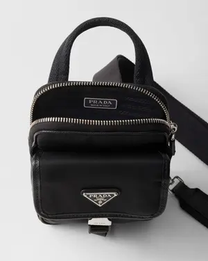 Prada Re-nylon And Saffiano Leather Smartphone Case