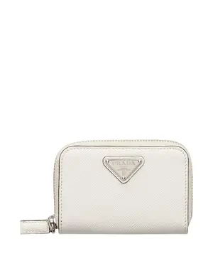 Prada Saffiano Coin Purse - White