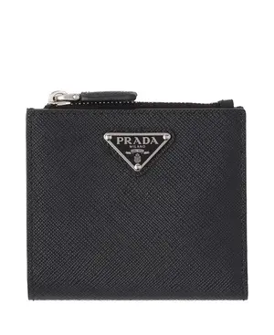 Prada Saffiano Leather Wallet - Black